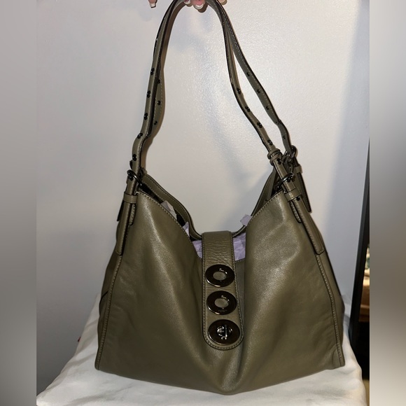 Coach | Bags | Coach Madison Triple Turnlock Carlyle Shoulder Bag Olive ...